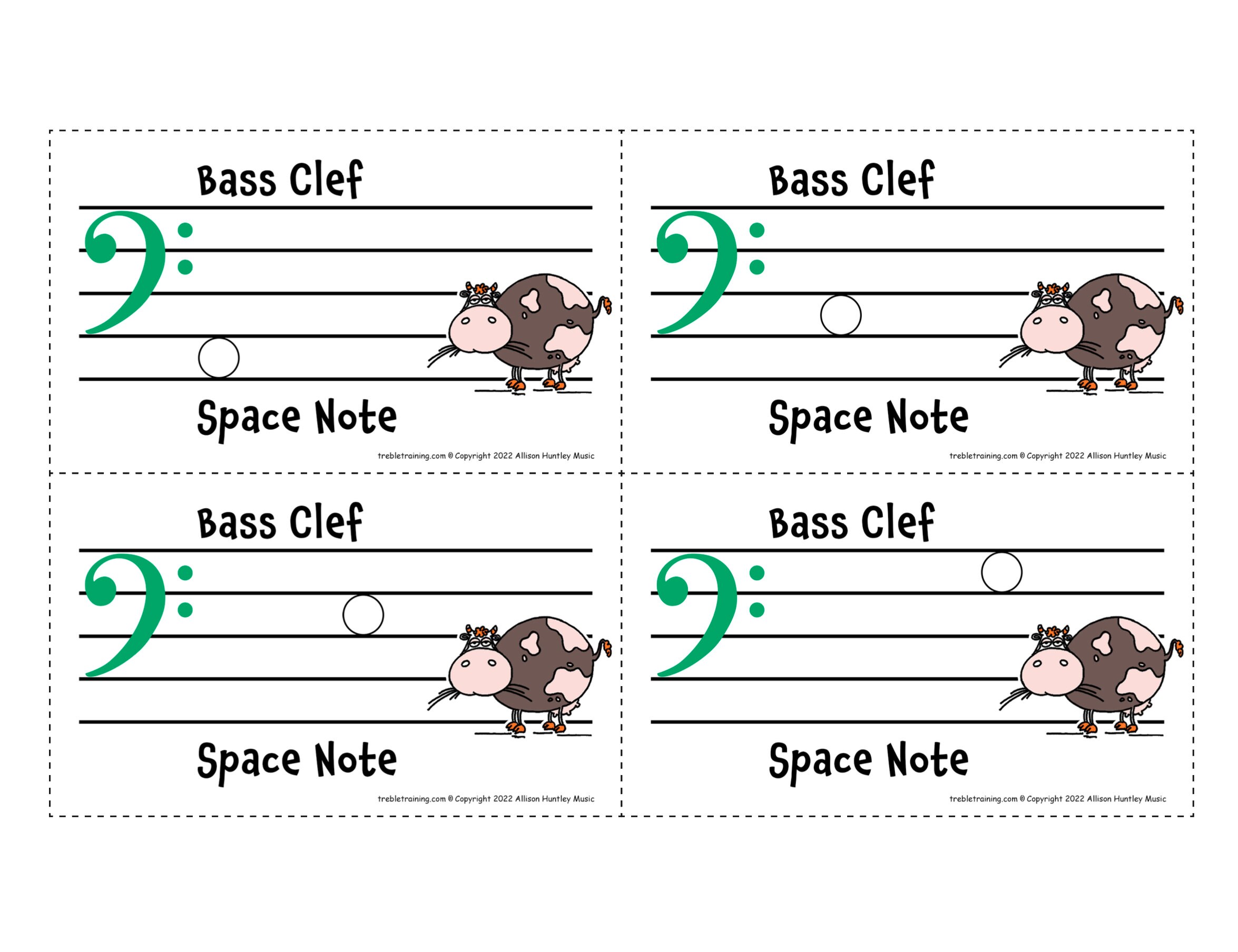 Grand Staff Music Acronym Flash Cards - Etsy