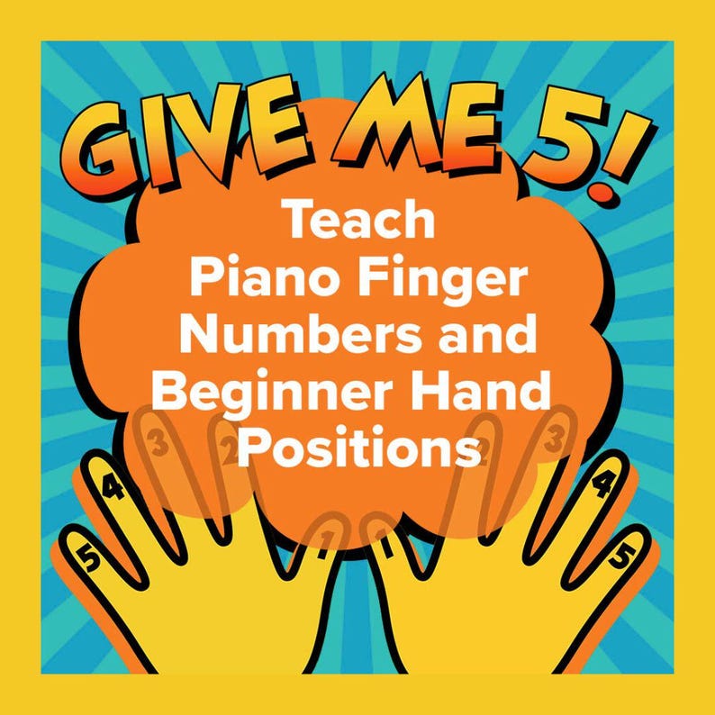 Piano Finger Numbers and Beginner Hand Positions - Etsy