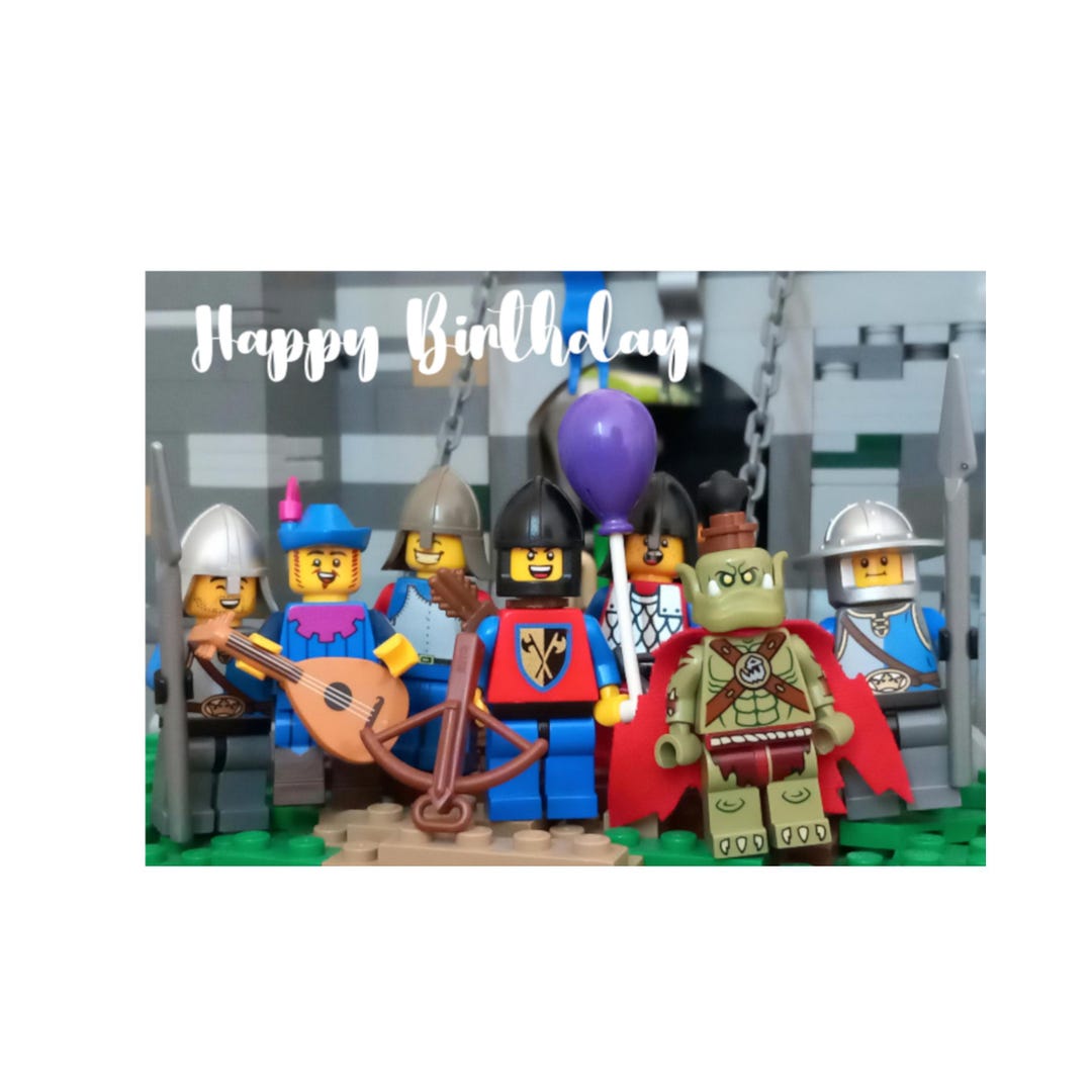 Knights Birthday Card, Knights, Medieval, Castle, Fantasy, Funny Card ...