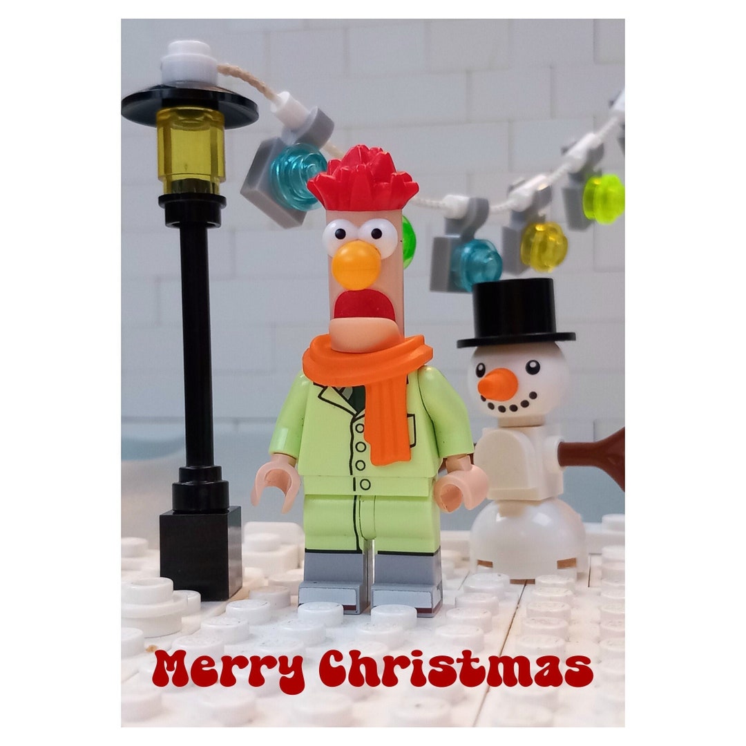 Christmas Card, Photograph of Lego's Muppets Beaker, Beaker Mini Figure ...