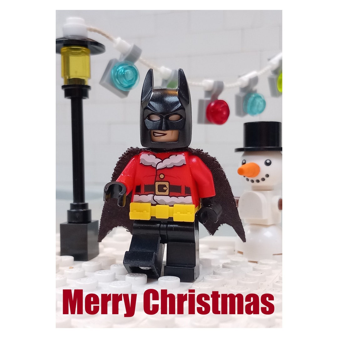 Christmas Card, Photograph Card of Lego's Batguy Card, Mini Figure Card ...