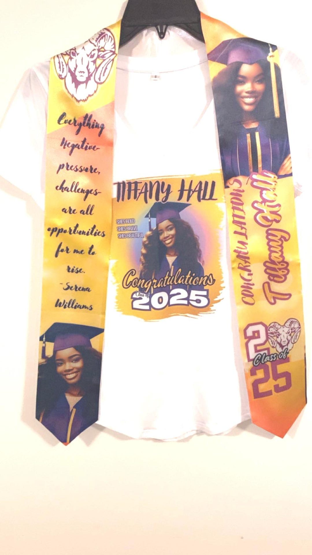 Custom Graduation Stole & T-shirt Combo - Etsy