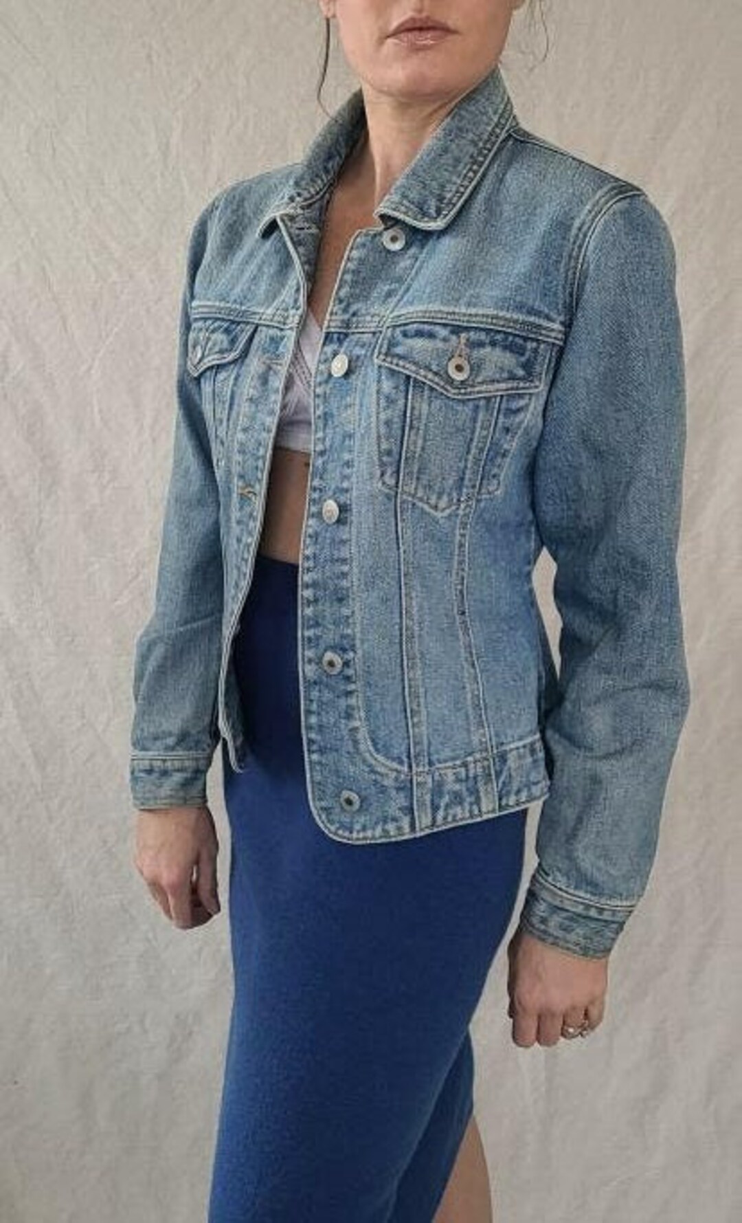 Vintage 1990s Denim Jacket by Près Des Chamonix in Size Small - Etsy