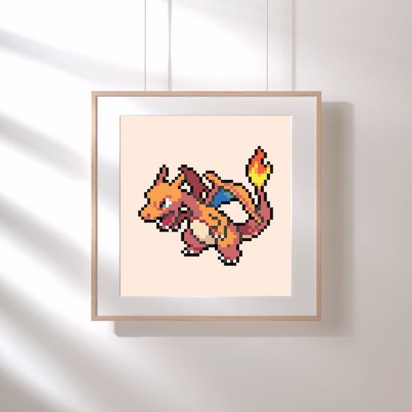 Charizard Pixel Art - Etsy