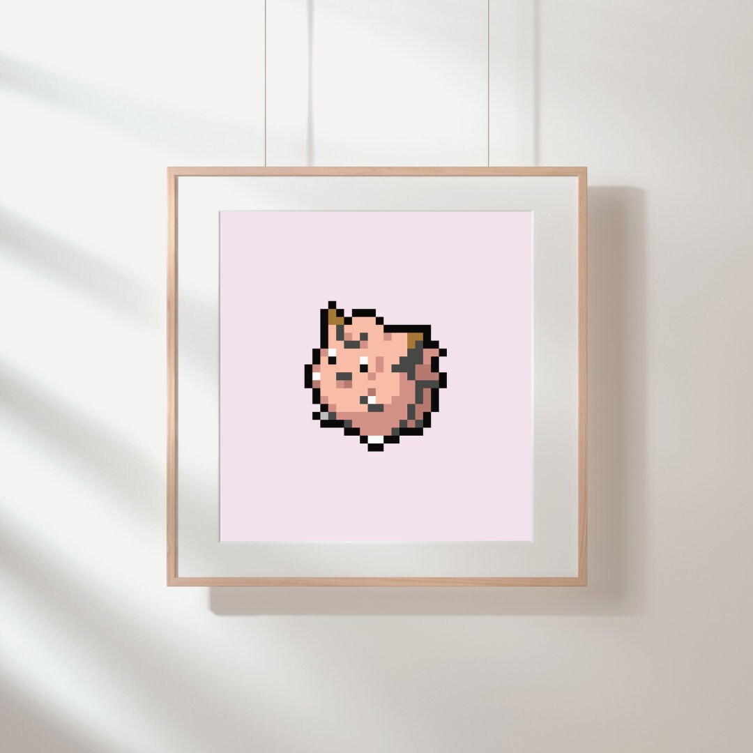 Clefairy - Pokemon Poster, FREE Digital Collectible, INSTANT DOWNLOAD ...