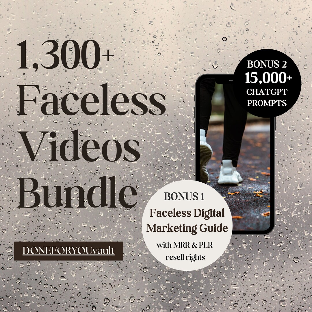 Faceless Videos Bundle Aesthetic Videos Faceless Digital Marketing MRR ...