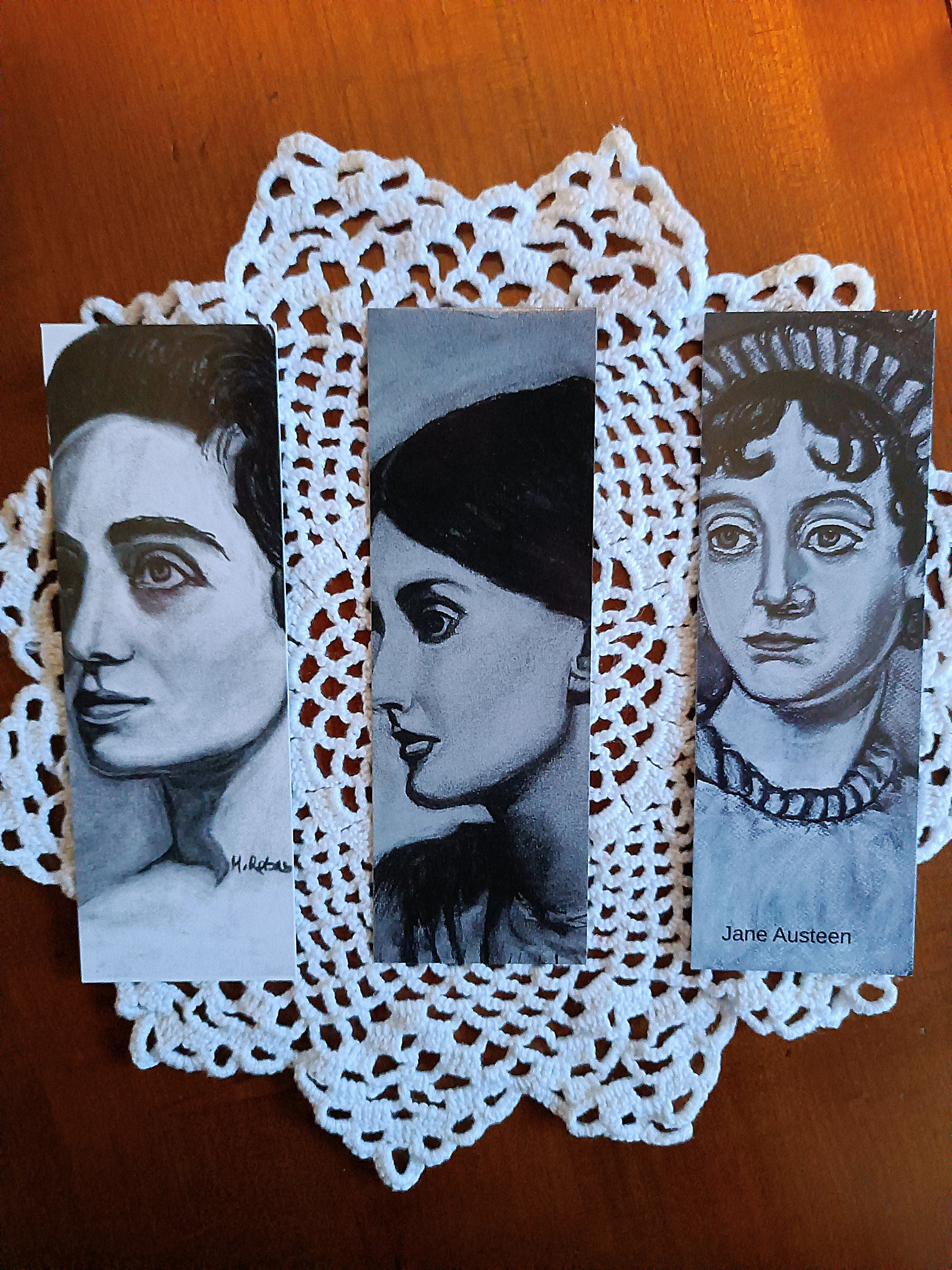 Set of Three Virginia Woolf Bookmarks, Goliarda Sapienza, Jane Austen ...