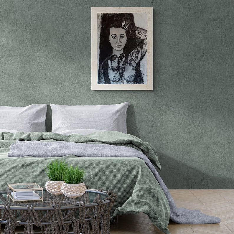 Original Charcoal Drawing of Anaïs Nin "delta of Venus", Unique ...