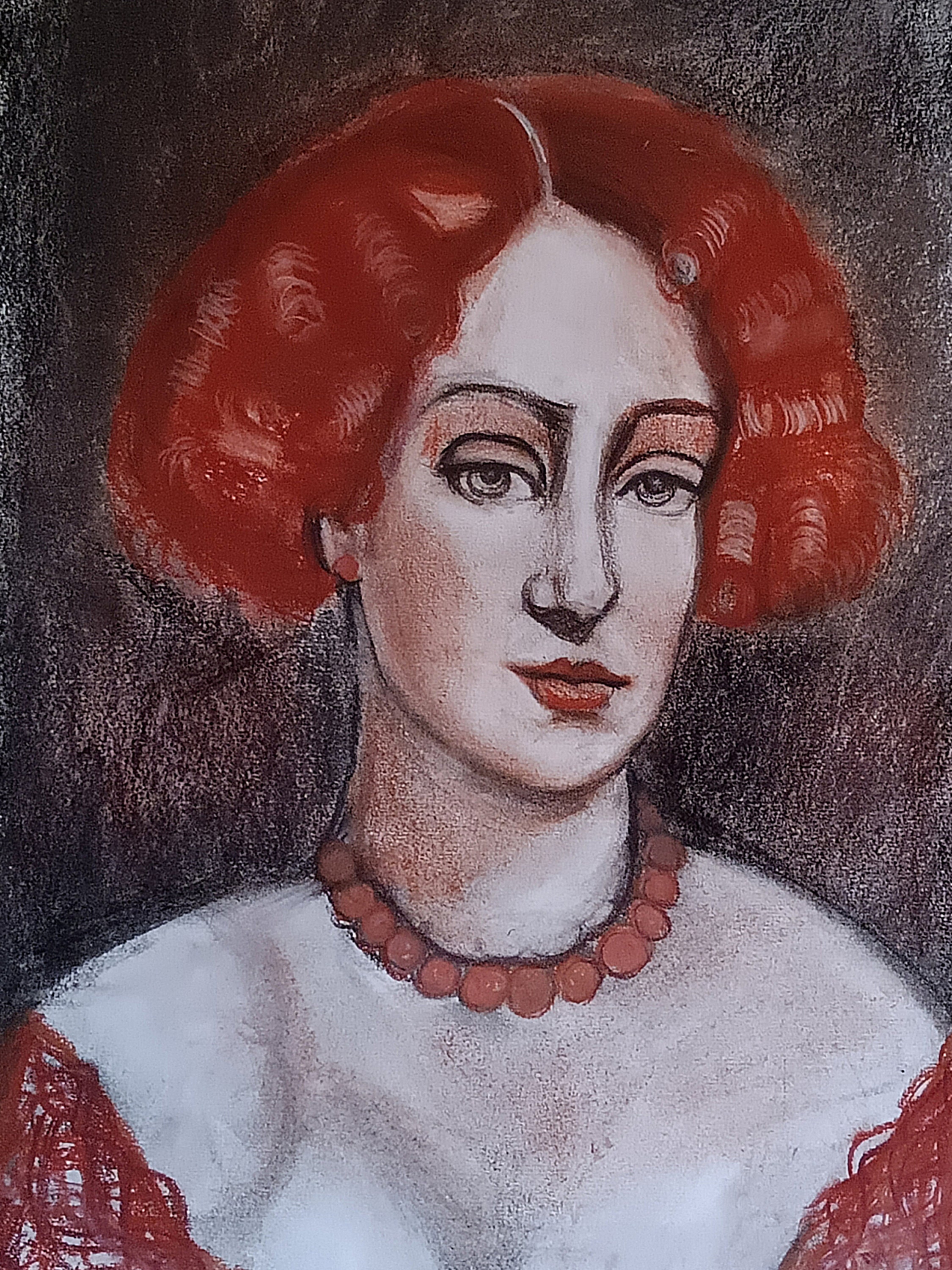 Self Portrait In Red Chalk