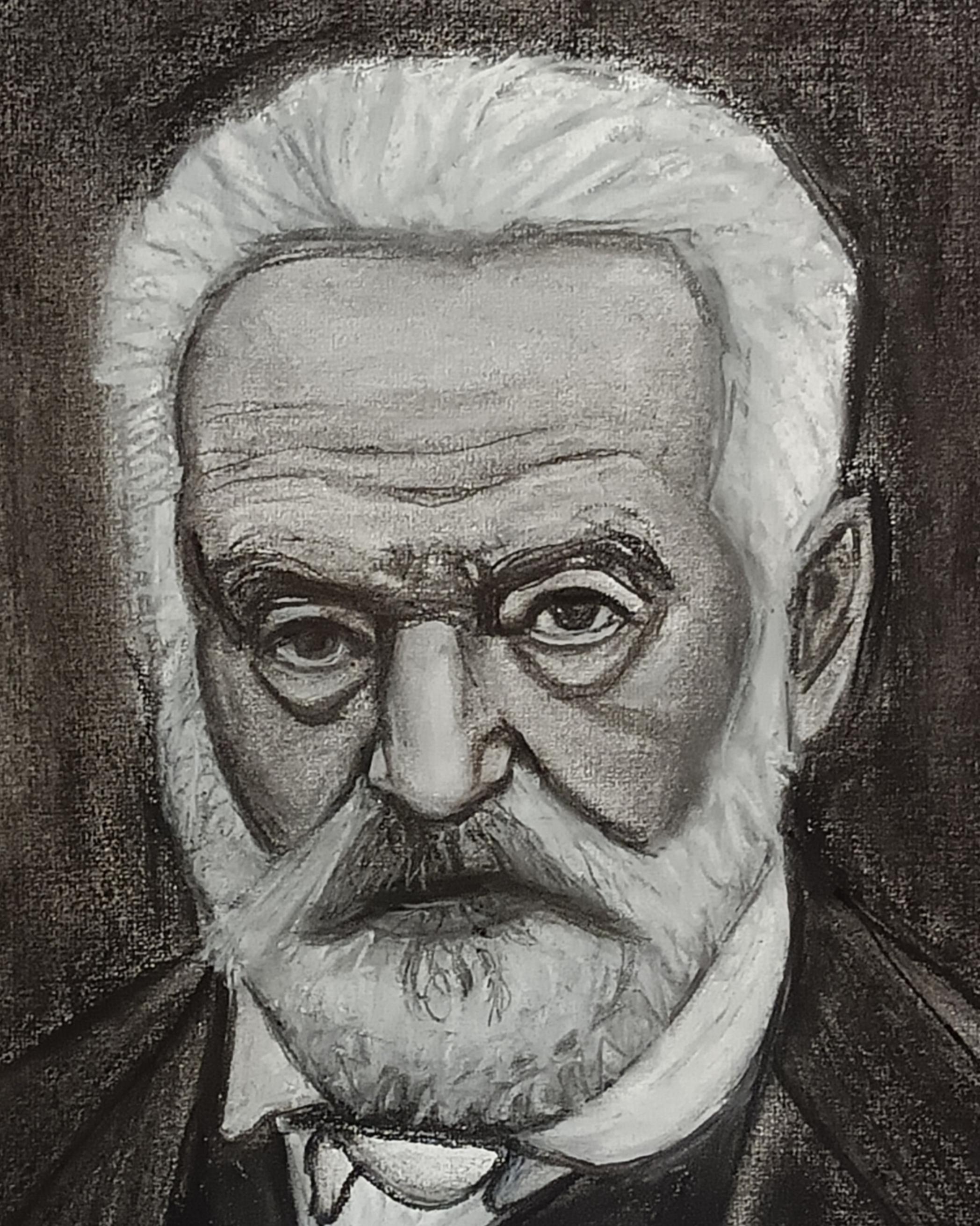 Original Charcoal Drawing of Victor Hugo, French Writer, Original ...