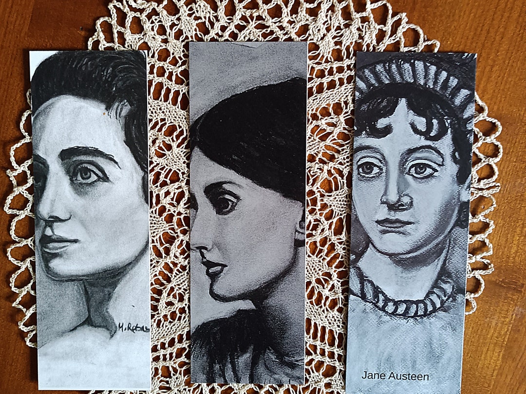 Set of Three Virginia Woolf Bookmarks, Goliarda Sapienza, Jane Austen ...
