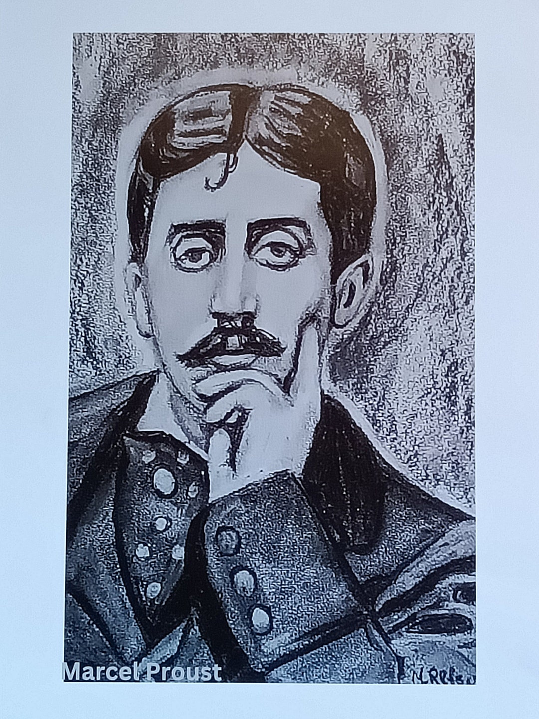 Art Print of My Original Charcoal Drawing of Marcel Proust, Fine Art ...
