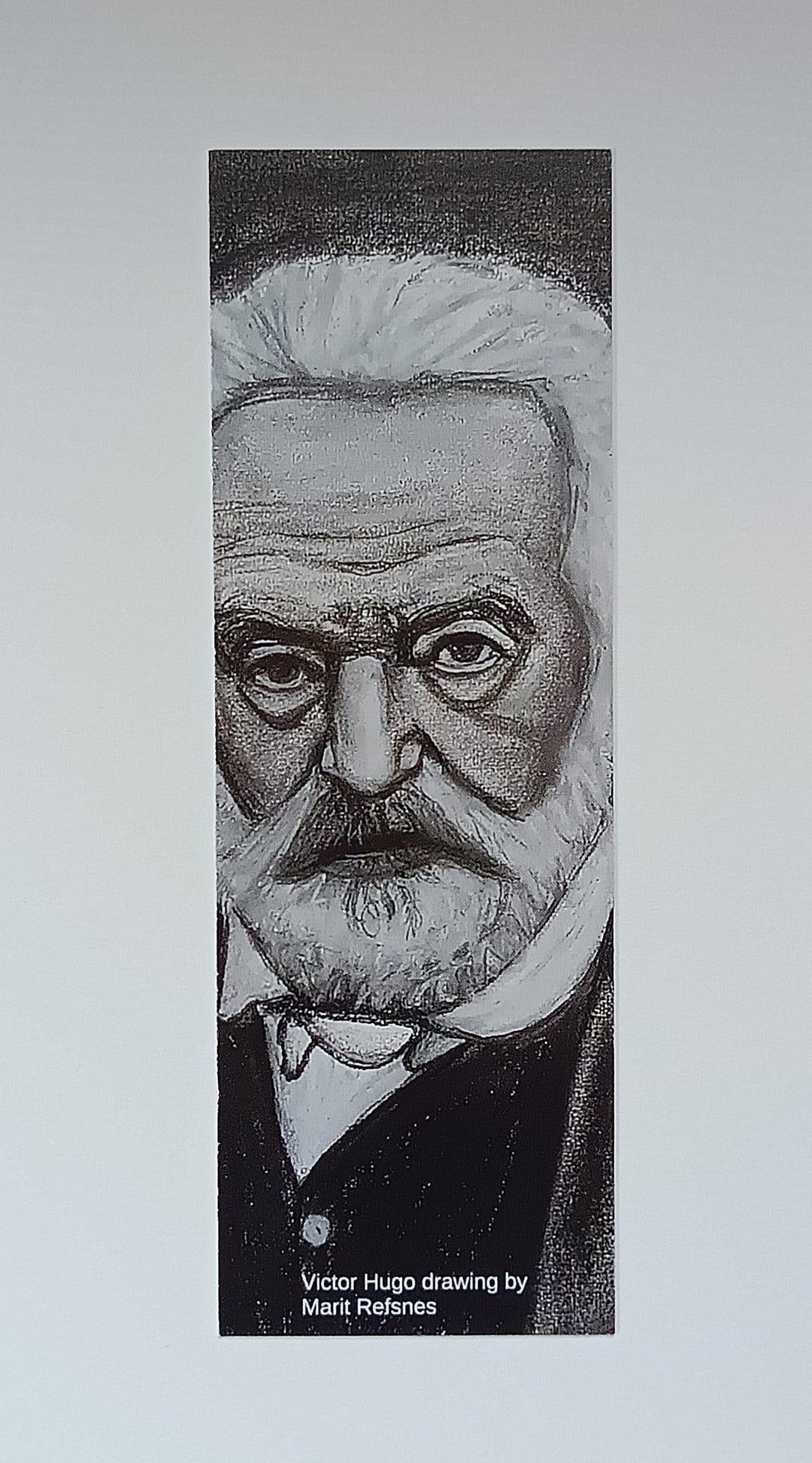 Victor Hugo Bookmark, the Bookmark Version of My Original Charcoal ...