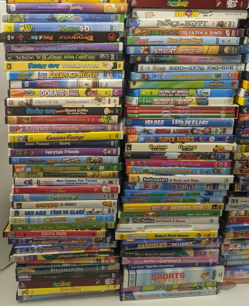 Lot of 550 Kids DVDS Wholesaledisney, Anime,lego,ice Age - Etsy