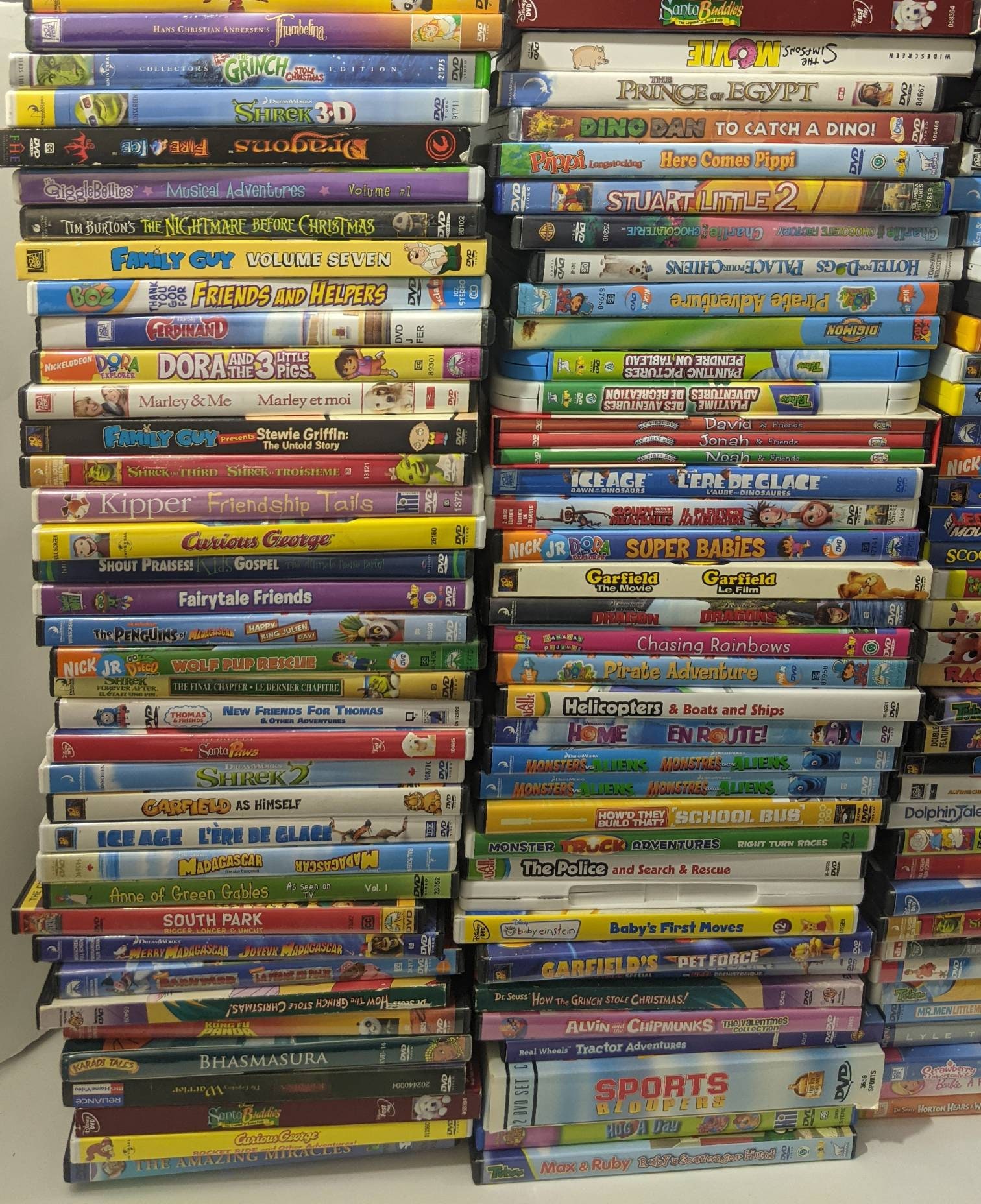 Lot of 550 Kids DVDS Wholesaledisney, Anime,lego,ice Age - Etsy