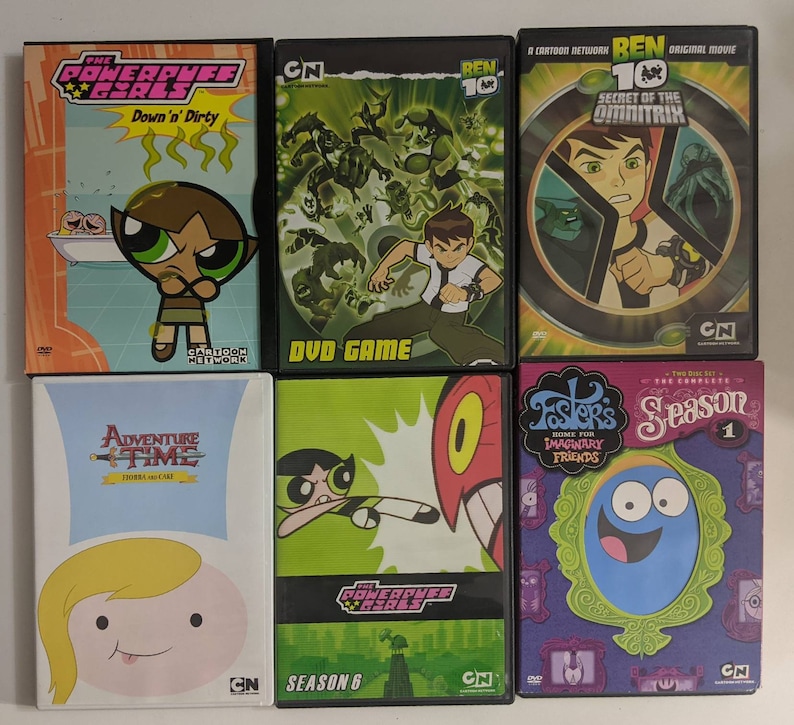 Lot of 29 Cartoon Network Dvds BEN 10 Alien Force, Adventure Time,robot ...