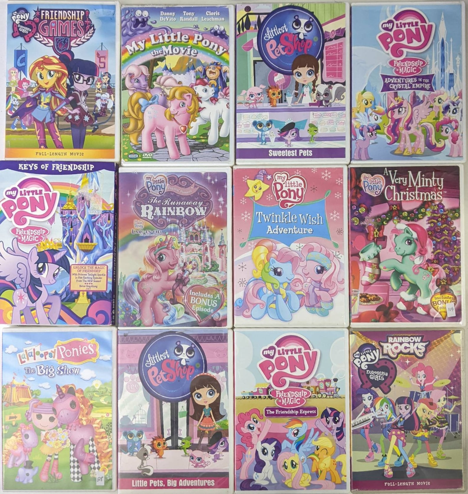 Lot of 21 My Little Pony Dvds Bluray: Children/kids Movies Equestria ...