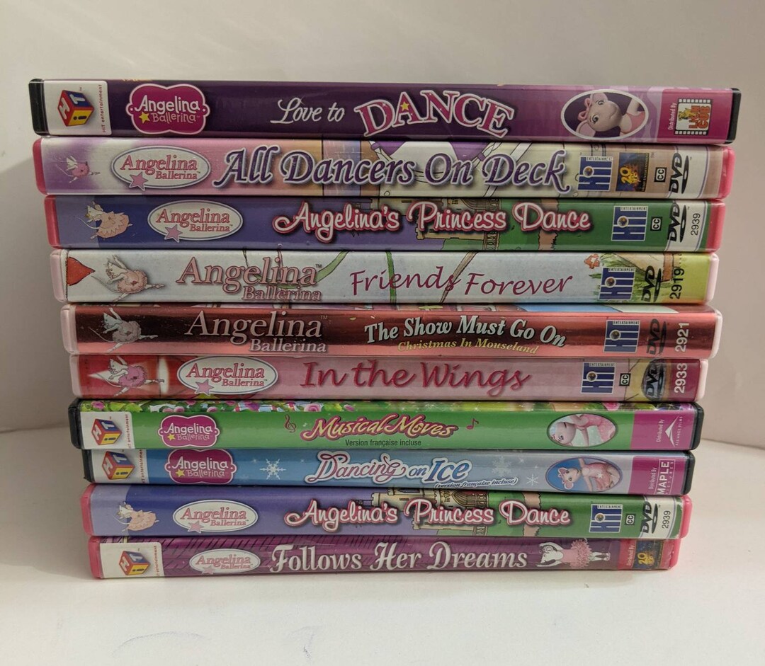 Lot Of 10 Angelina Ballerina Dvds Friends Forever Princess Dancein