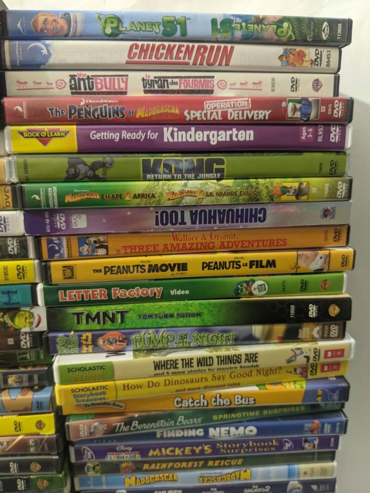 Lot of 600 Kids / Children Dvds Wholesale Dreamworks, Ice Age, Disney ...