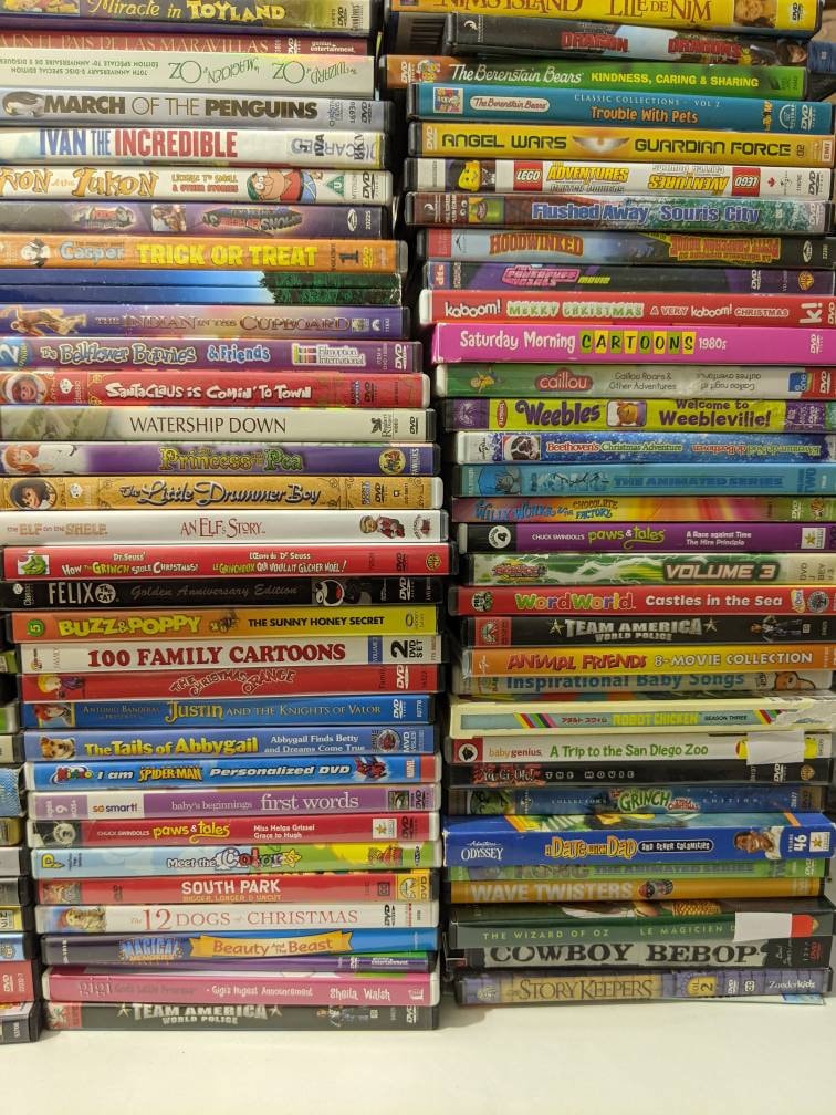 Lot of 550 Kids DVDS Wholesaledisney, Anime,lego,ice Age - Etsy