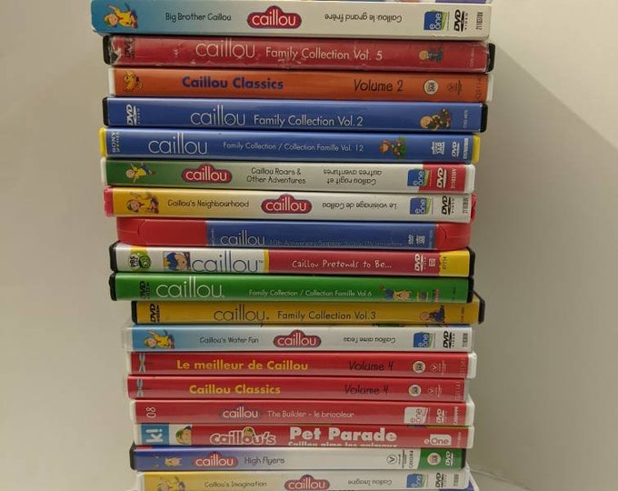 Lot of 27 Caillou Dvds ,PC Game Caillous Holiday Movie, Family ...