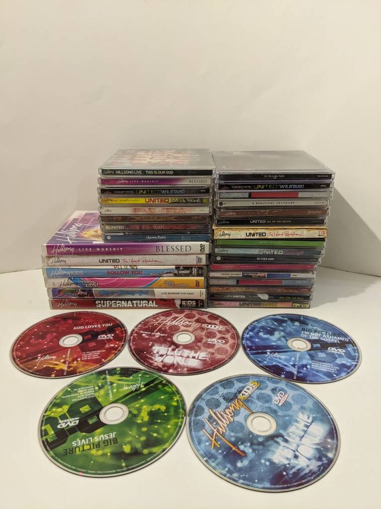 Lot of 35 Hillsong Cds and Dvds Live Worship L Contemporary Christian ...