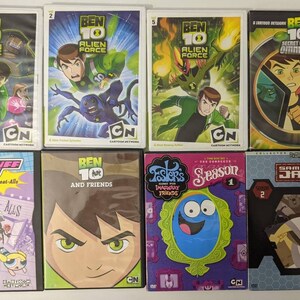 Lot of 29 Cartoon Network Dvds BEN 10 Alien Force, Adventure Time,robot ...