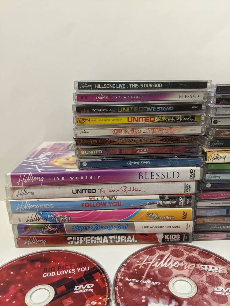 Lot of 35 Hillsong Cds and Dvds Live Worship L Contemporary Christian ...