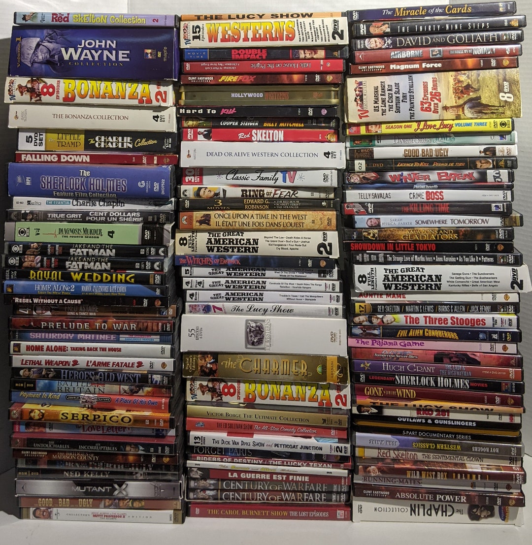 Lot of 150 Classics Digitally Remastered Dvds 40s,50s,60s,70s,80s,90s ...