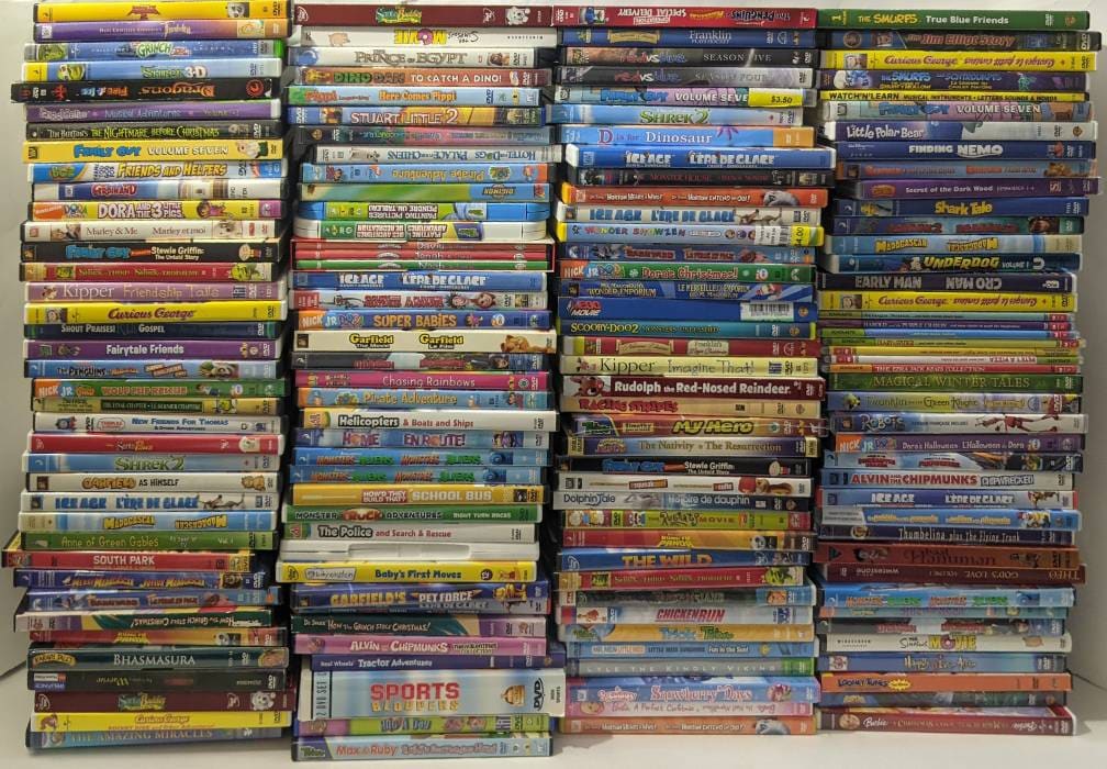 Lot of 550 Kids DVDS Wholesaledisney, Anime,lego,ice Age - Etsy