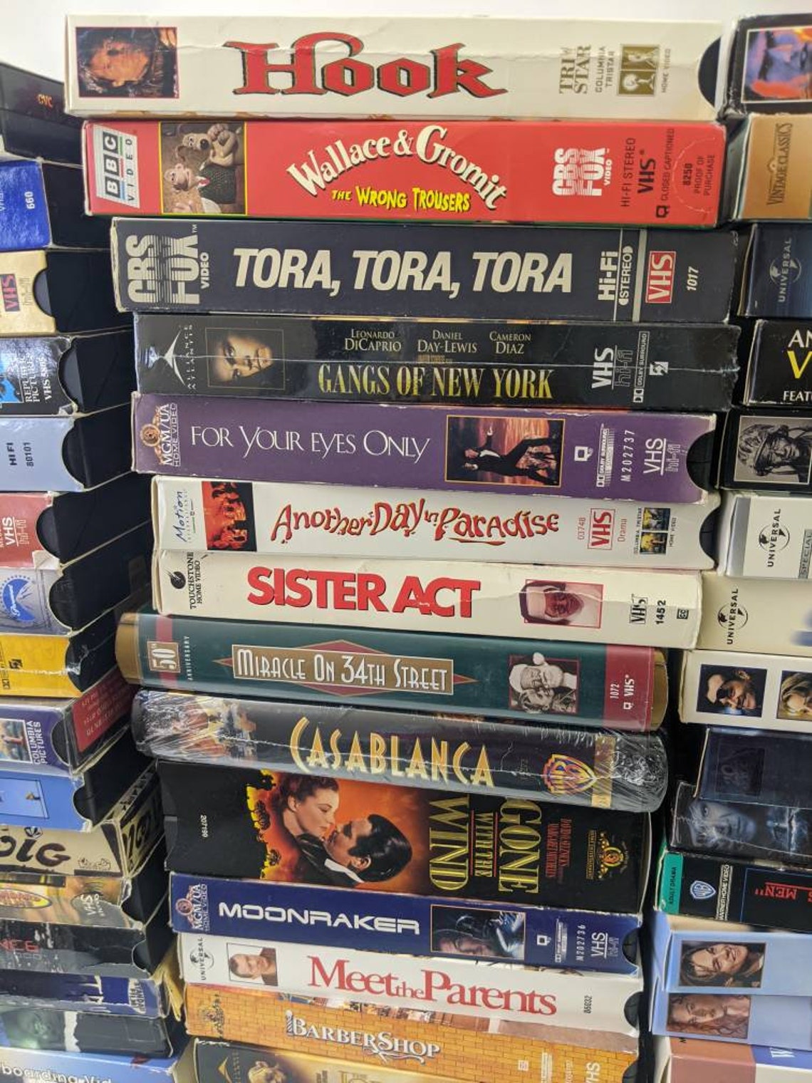 Lot of 60 Vhs Movie Tapes, TV Series Classics - Etsy