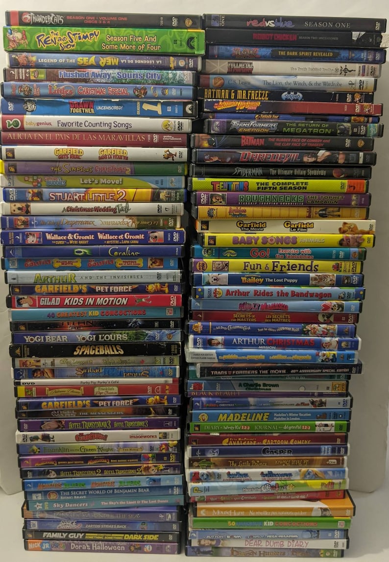 Lot of 600 Kids / Children Dvds Wholesale Dreamworks, Ice Age, Disney ...