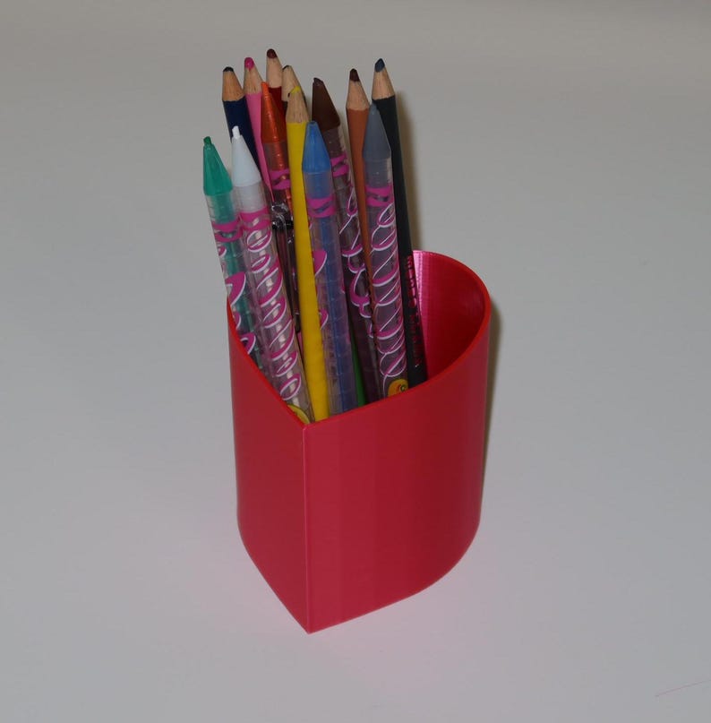 Pink Heart Pencil Holder - Etsy