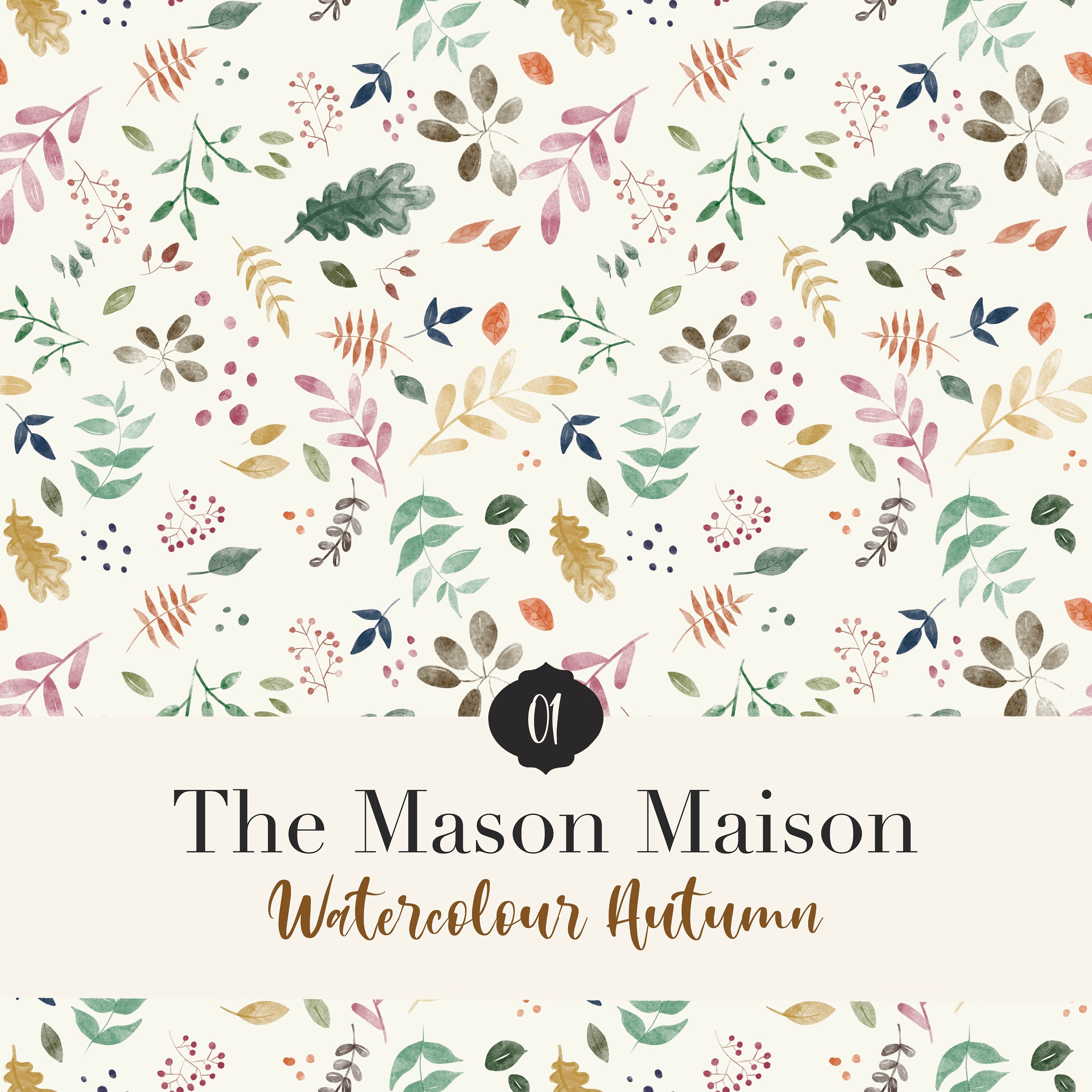 Watercolour Autumn Repeat Pattern Digital Pattern - Etsy