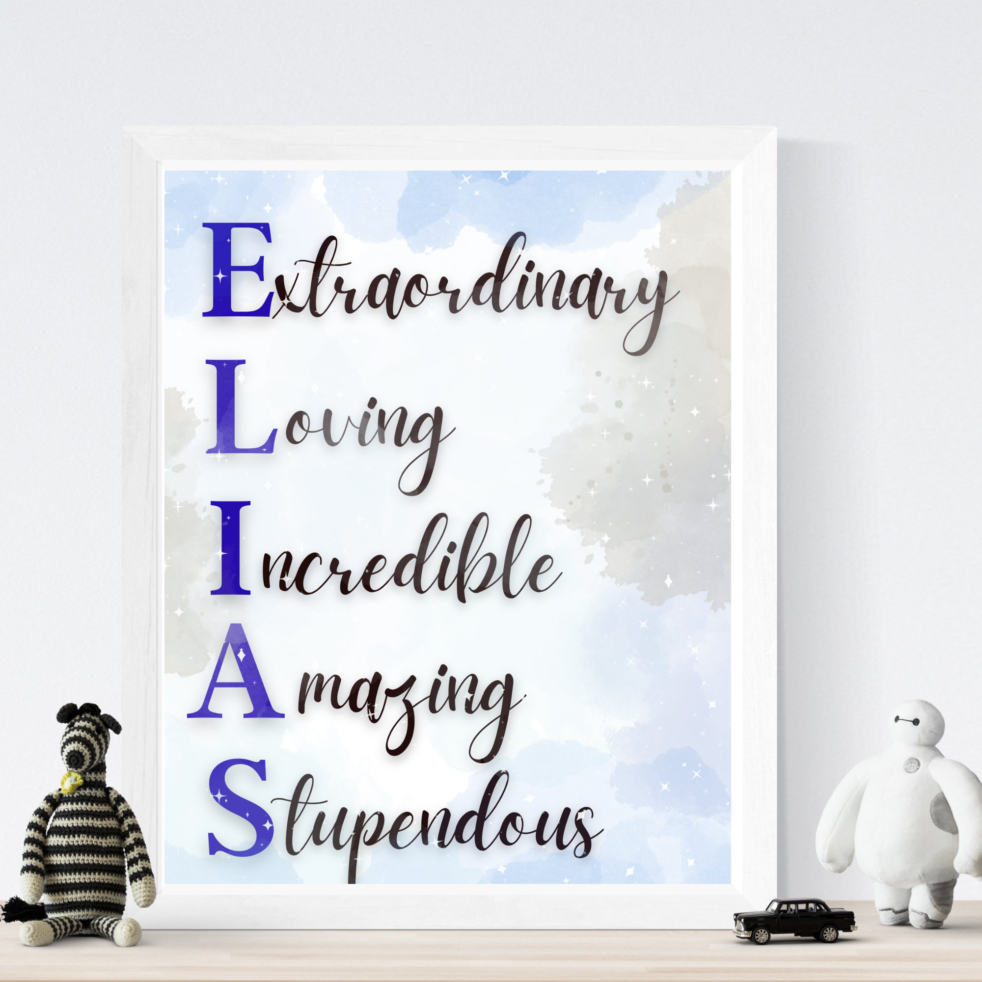 Custom Personalized Acrostic Name Wall Art, Personalized Acronym Name ...