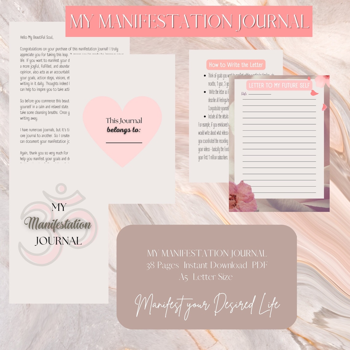 Printable Manifestation Journal, Manifestation Planner, Self ...
