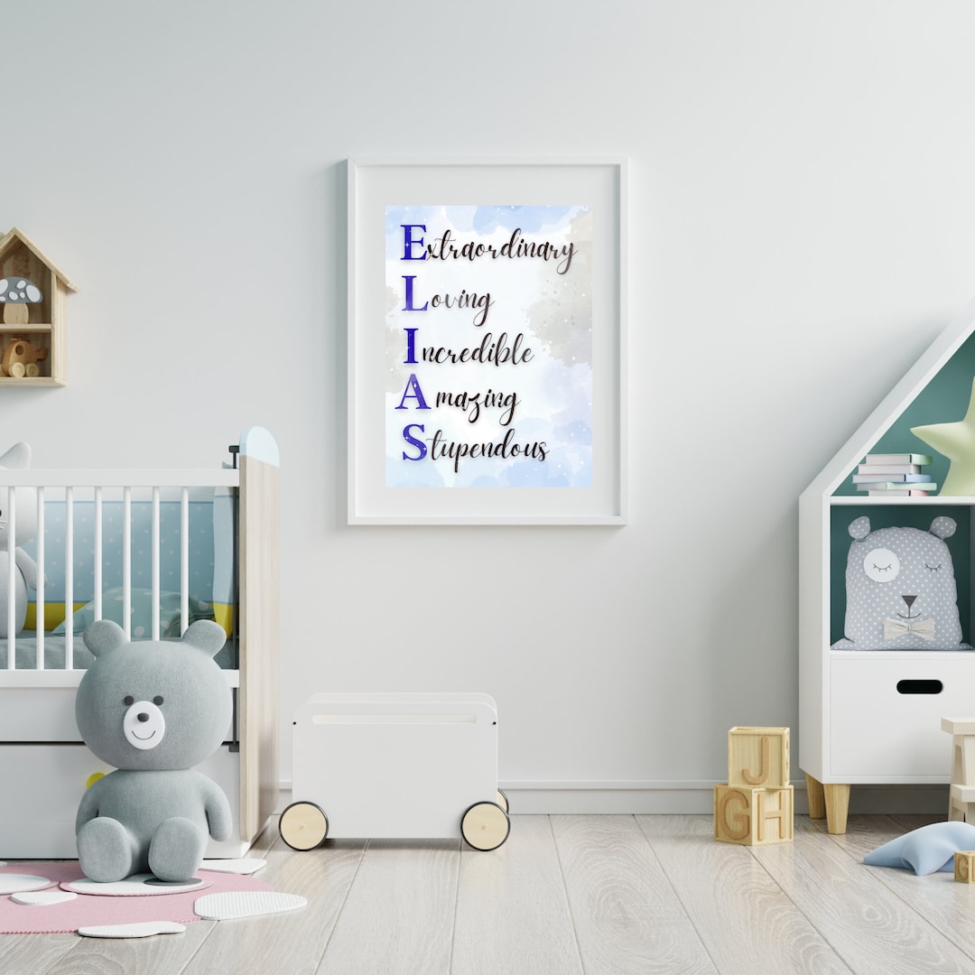 Custom Personalized Acrostic Name Wall Art, Personalized Acronym Name ...