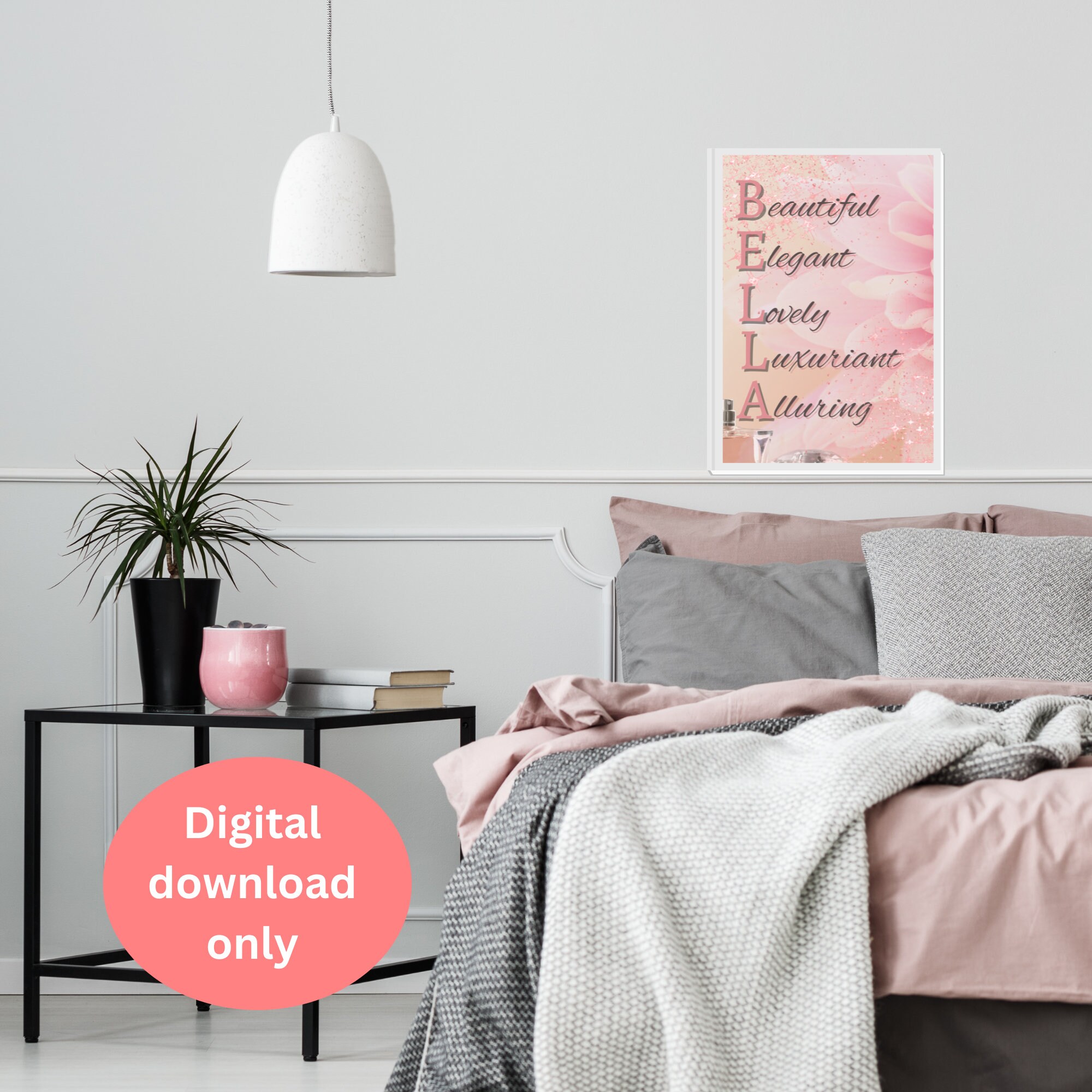 Personalized Acrostic Name Wall Art, Printable Name Art, Personalized ...