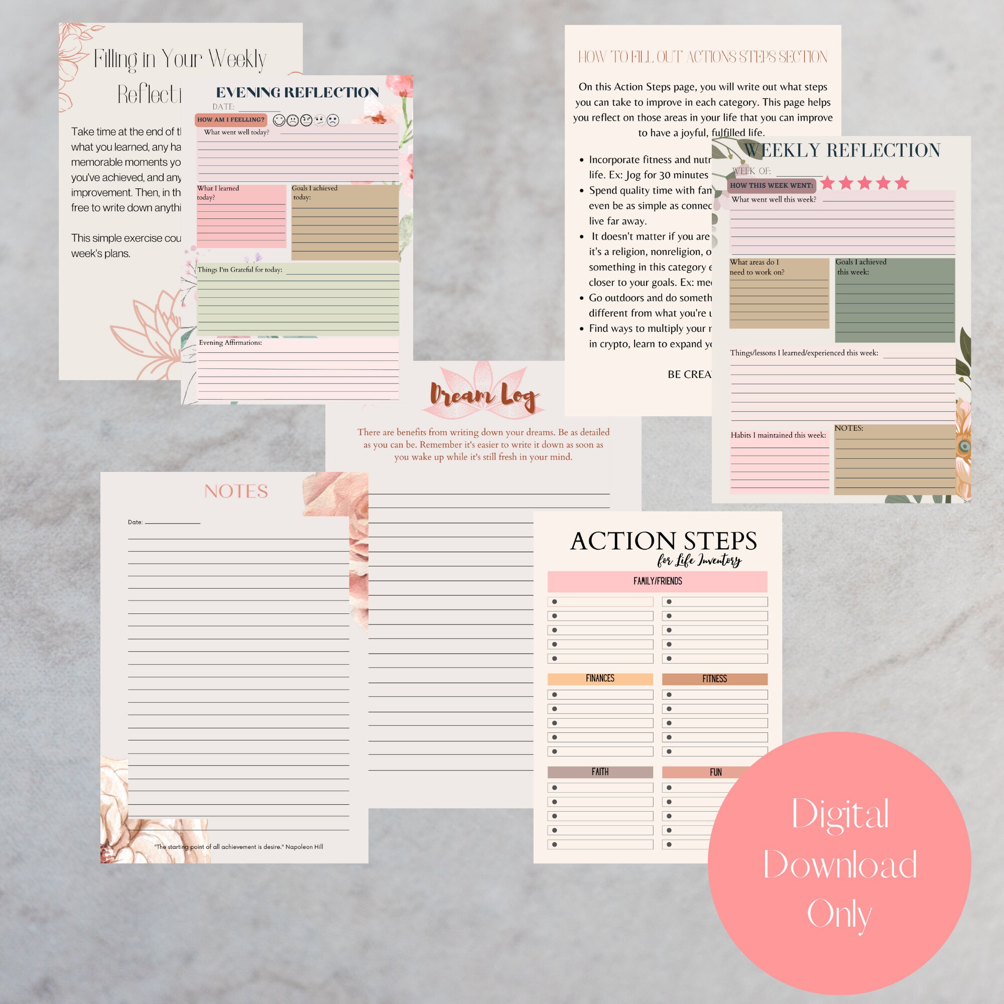 Printable Manifestation Journal, Manifestation Planner, Self ...