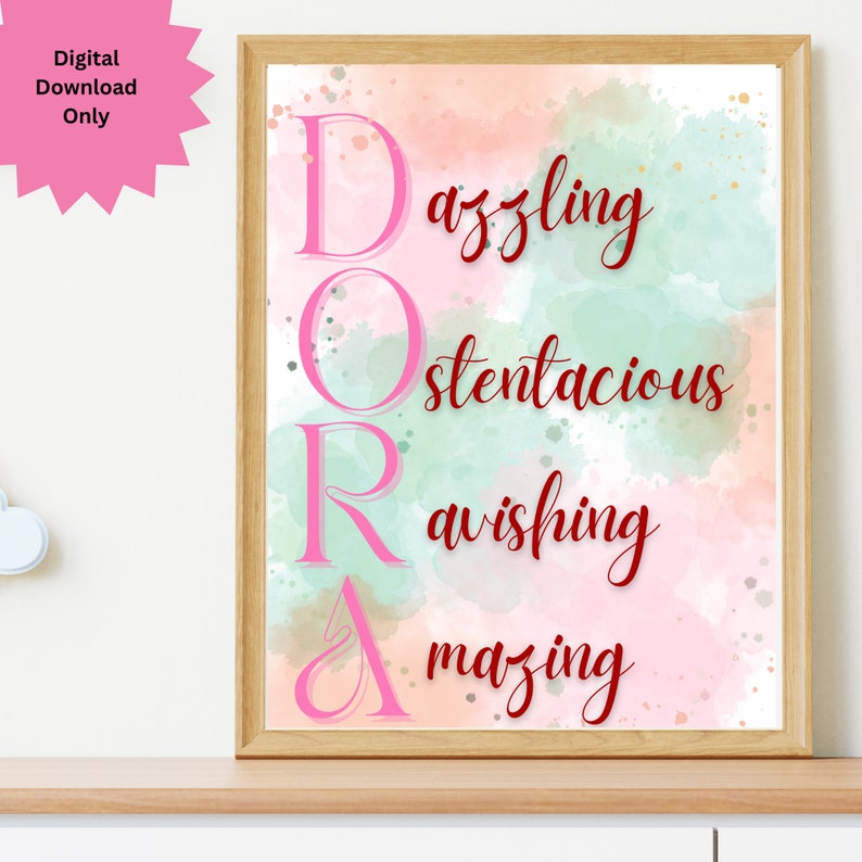 Personalized Acrostic Art, Acronym Name Art for Girls' Nursery/bedroom ...