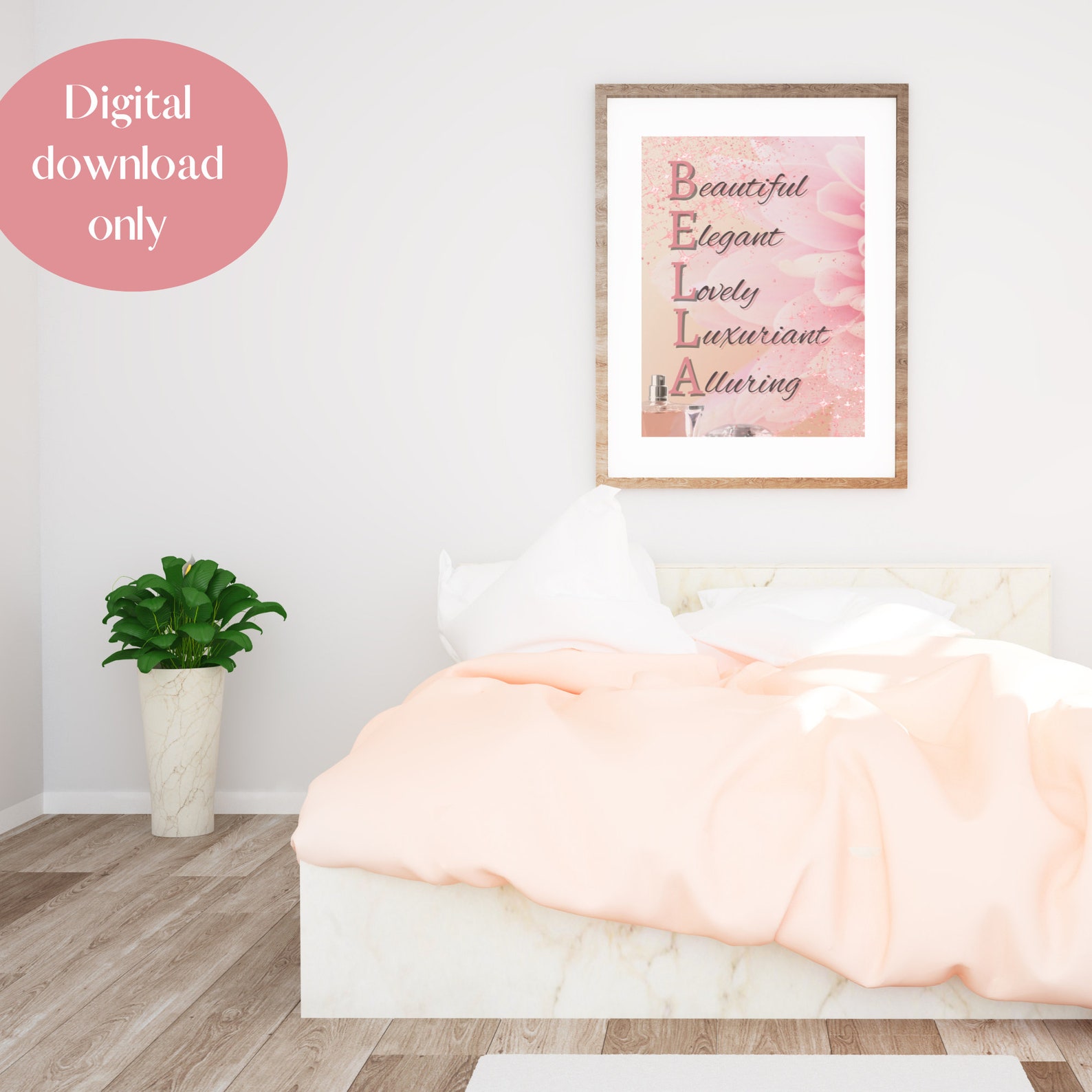 Personalized Acrostic Name Wall Art, Printable Name Art, Personalized ...