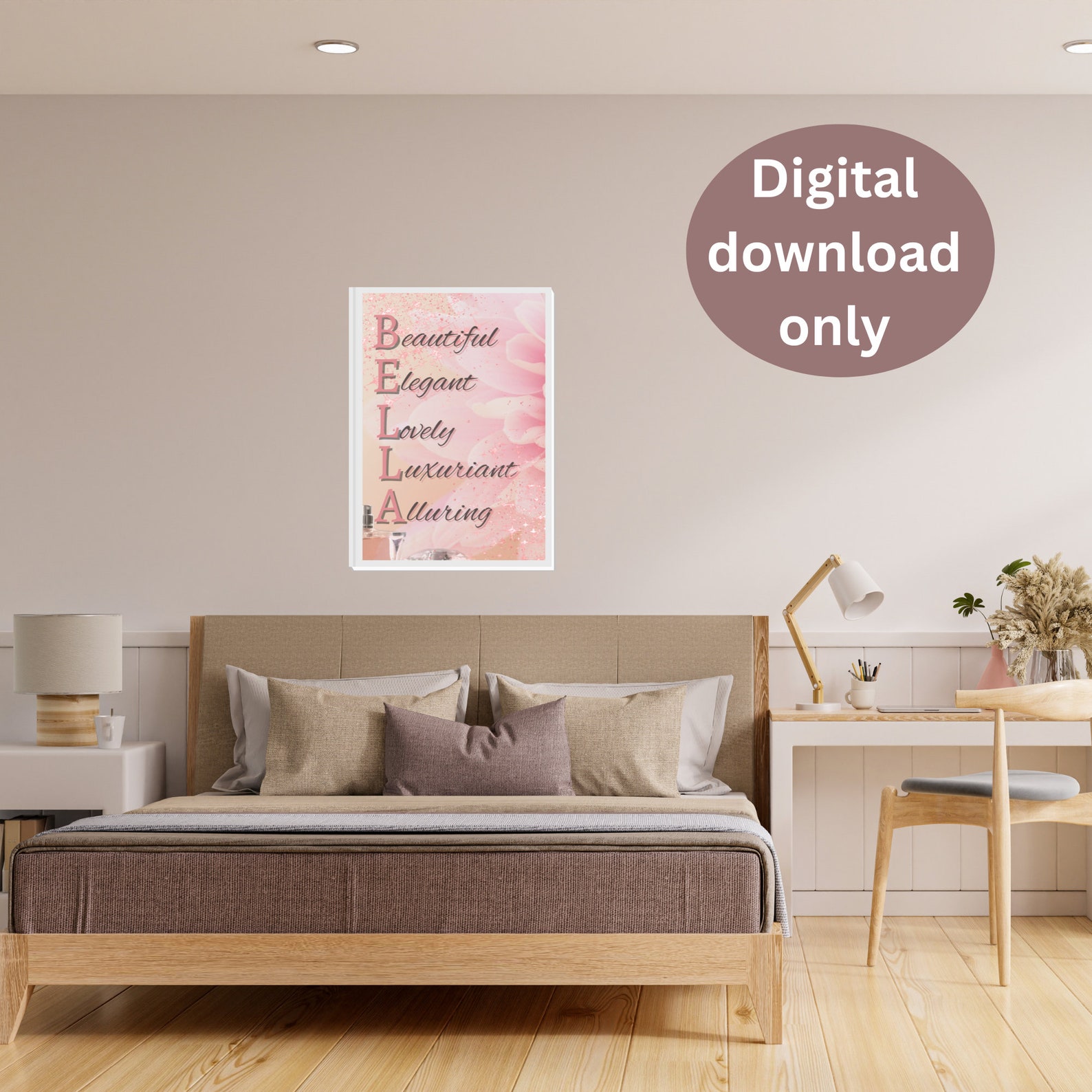 Personalized Acrostic Name Wall Art, Printable Name Art, Personalized ...