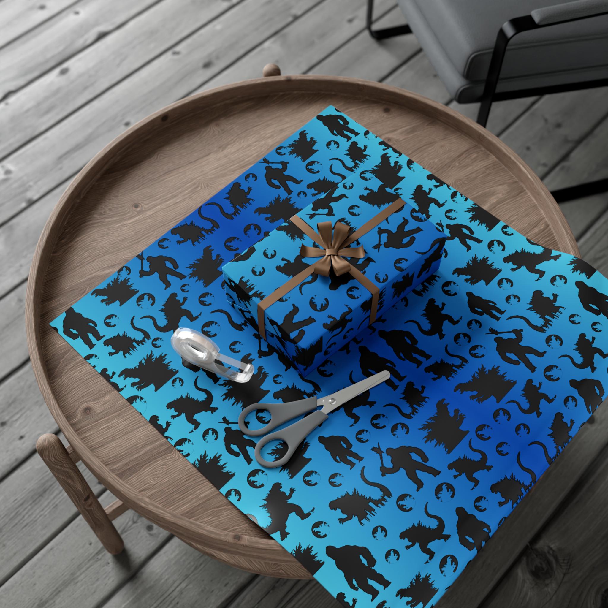 Kong Vs Zilla Monsters Birthday Wrapping Paper Godzilla Birthday Gift ...