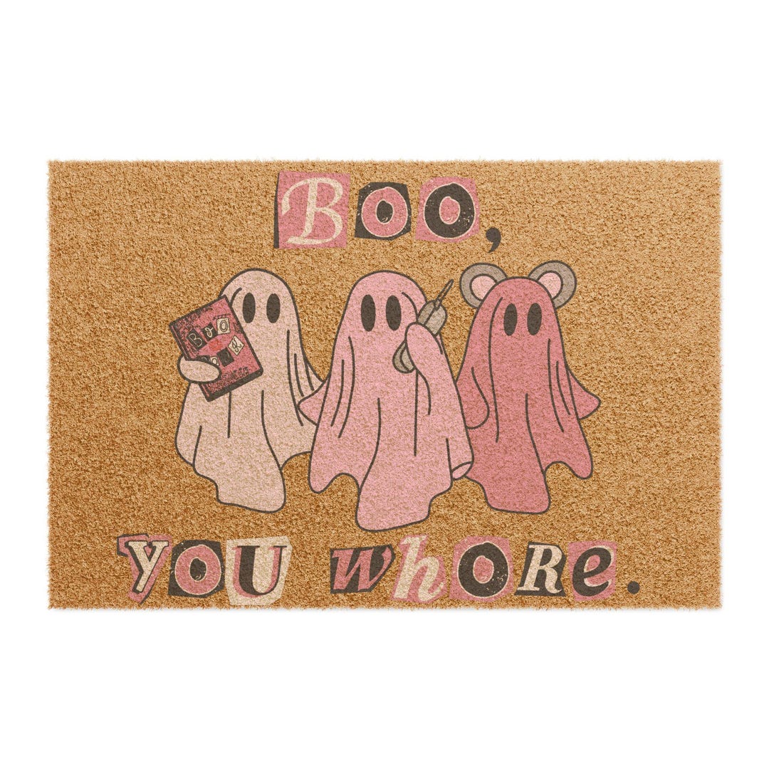 Boo, You Whr Mean Ghouls Halloween Doormat | Halloween Outdoor Decor ...