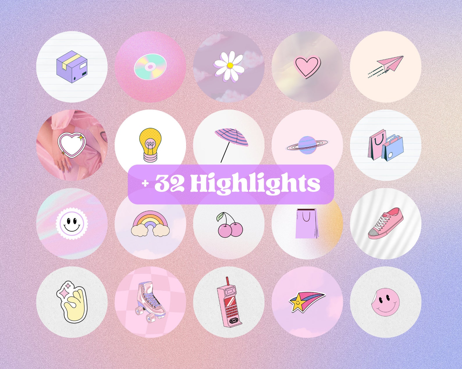 40 Retro Style Editable Canva Pack 90s | Canva Template | Social Media ...