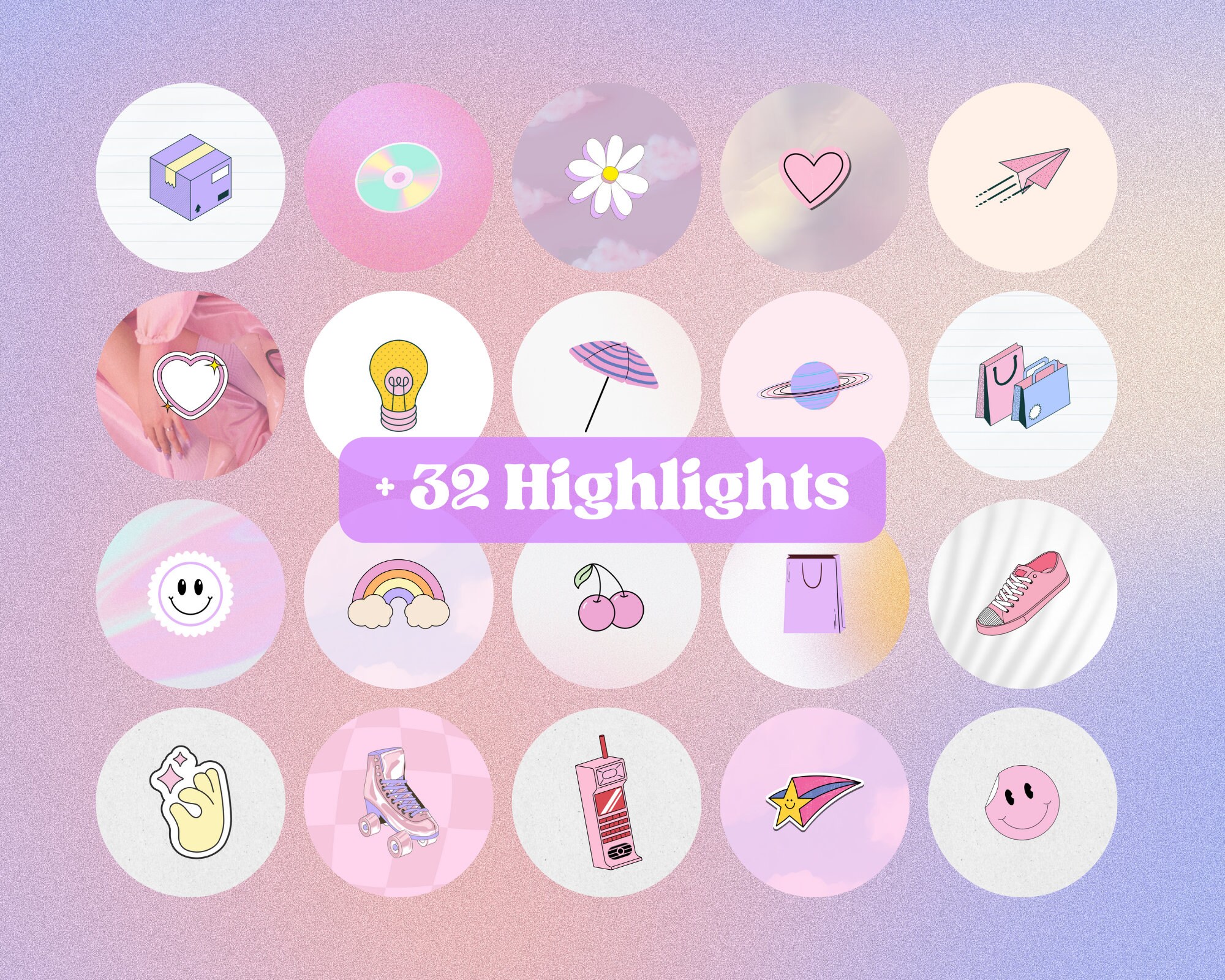 40 Retro Style Editable Canva Pack 90s | Canva Template | Social Media ...