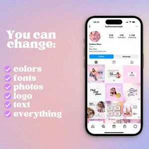 40 Retro Style Editable Canva Pack 90s | Canva Template | Social Media ...