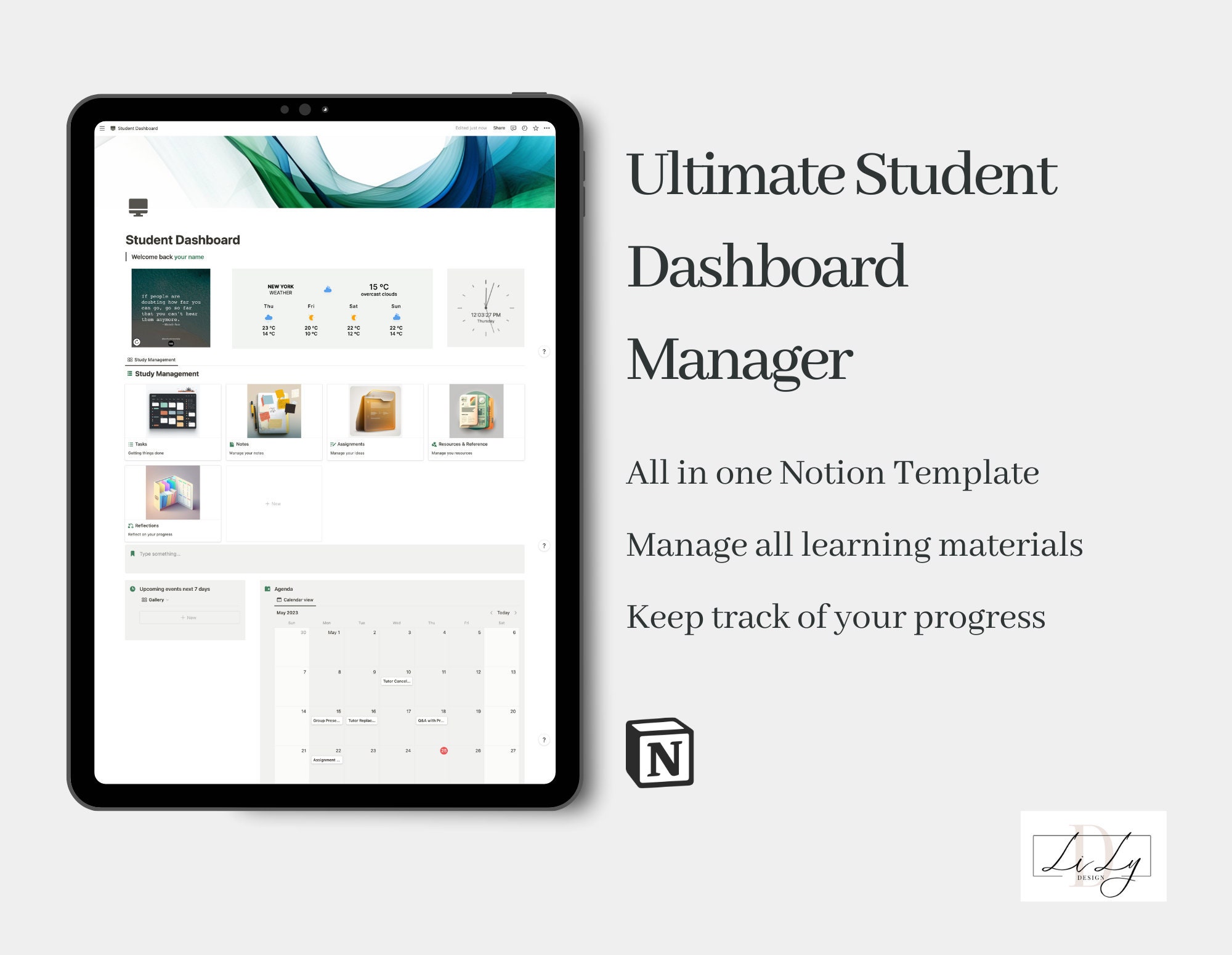Notion Ultimate Student Dashboard Manager Template Planner - Etsy