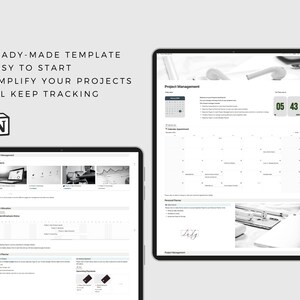 Digital Notion Project Management Planner Template - Etsy