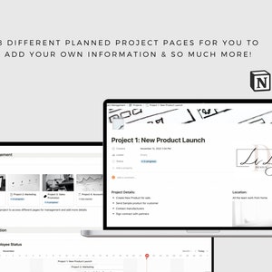 Digital Notion Project Management Planner Template - Etsy